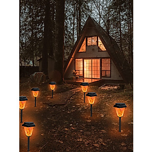 AveyLum Solar Flame Torch Light Outdoor Solar Flickering Dancing Flame Torch Lights Security Lights Landscape Lighting for Garden, PatioYard, Pathway Decoration(4 Pack)