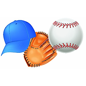 Eureka Baseball Paper Cut Outs, 36 Count