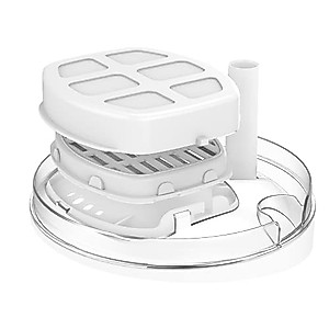 DOGNESS Pet Water Fountain, Healthy and Hygienic Drinking Fountain Super Quiet Flower Automatic Electric Water Bowl for Dogs, Cats, Birds (1L, White)