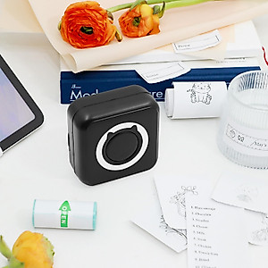 5 Rolls of Thermal Adhesive Sticker Paper by KozyOne, 57 x 25 mm Coreless Inkless Black and White Print Paper for Mini Thermal Printer, Cash Register, POS Receipt and More