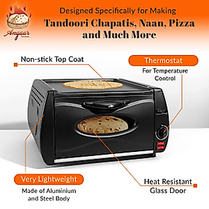 Mini Tandoor Oven Angaar Tandoor Electric Oven 4 Minute Pizza Maker - Table Top Pizza Oven, Tandoori Roti, Naan