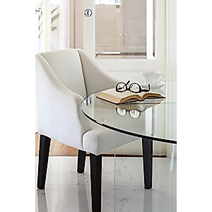 All Safe Glass 18" Round Tempered Glass Table Top 1/2" Thick Bevel Edge - Clear