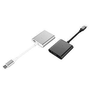 HyperDrive USB C to Hdmi 4k, USB-A 3.0 and 60W USB-C Adaptor | 3-in-1 Adapter for MacBook, Ultrabook, Chromebook and USBC Devices | Hyperdrive by Sanho | Silver
