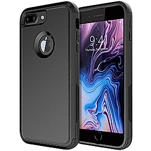 Diverbox Case [Shockproof] [Dropproof] [Dust-Proof],Heavy Duty Protection Phone Cover for Apple iPhone 8 Plus & 7 Plus (Black)