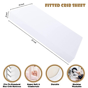 ANGELJUAN Fitted Crib Sheet, Cow Print,Brown Spots On A White Cow Skin, Mattress Sheet for Standard Crib Size, Microfiber Silky Soft Toddler Mattress Sheet, 28"x 52"x 8",Sheet for Boys Girls