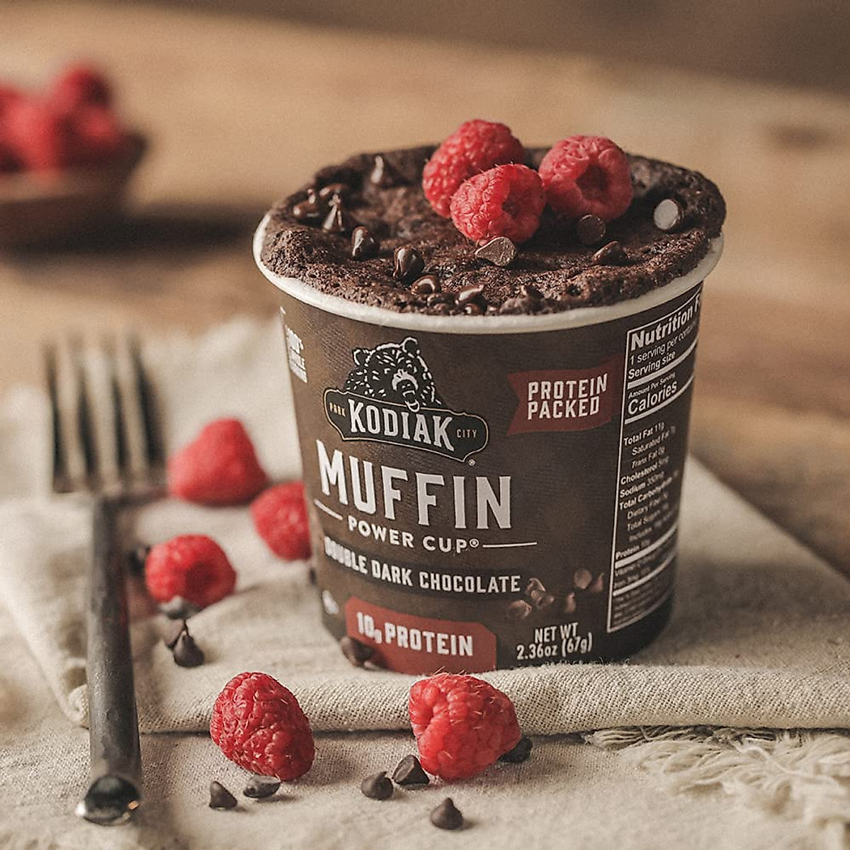 Kodiak Cakes Minute Muffins, Double Dark Chocolate, 2.36 Ounce (Pack of 12) (Packaging May Vary)