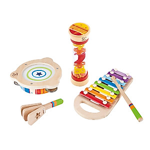 Hape Toddler Beat Box Set, Wooden Music Toy Set E8148