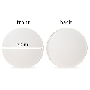 7.2FT Ivory Round Backdrop Covers Circle Background Covers for Birthday Party Baby Shower Wedding Photography Circle Arch Cover, Suitable for 7ft/7.2ft Circle Stand