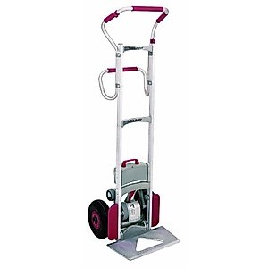 Magline CLK170EGS4 Aluminum Powered Stair Climbing Hand Truck, Ergo Handle, Pneumatic Wheels, 375lbs Capacity, 62" Height, 18" to 24" Length x 19" Width