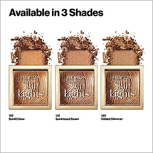 Revlon Skinlights Prismatic Powder Bronzer, Translucent-to-Buildable Coverage, Sunlit Glow (110), 0.28 Oz