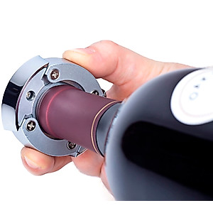 Ozeri Nouveaux II Electric Wine Opener with Foil Cutter, Wine Pourer and Stopper