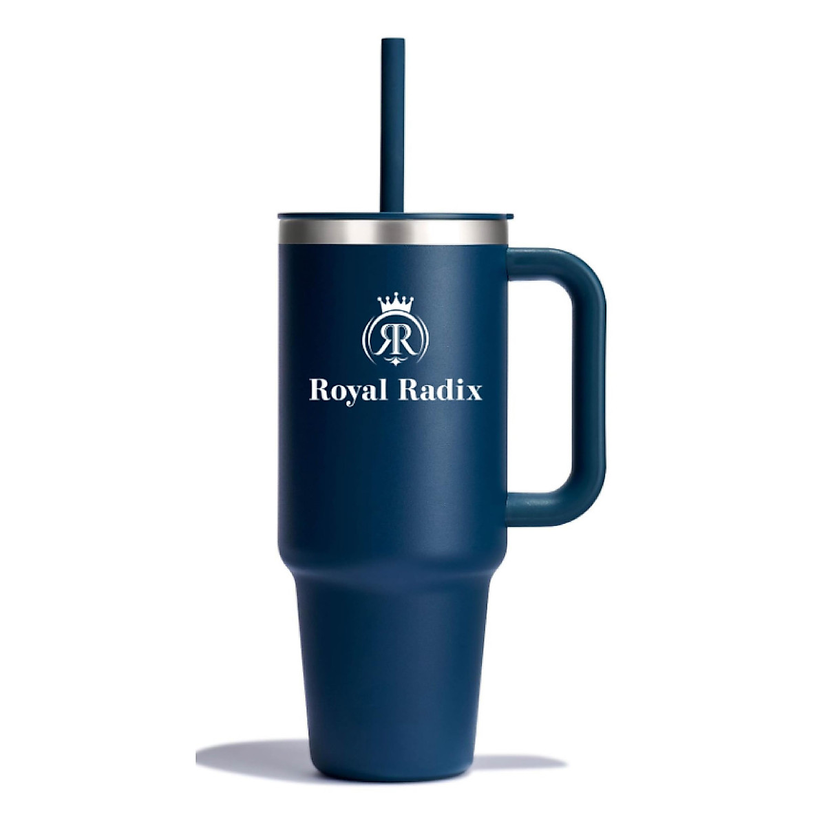 Royal Radix 40oz Insulated Tumbler with Handle & Straw, Stainless Steel Travel Mug, Leak-Proof, Hot & Cold Beverage Cup, BPA-Free, Dishwasher Safe, for Coffee & Water