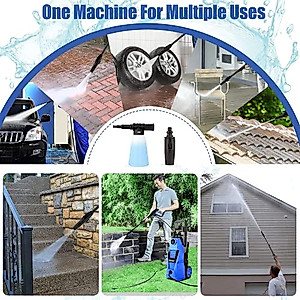 Power Washer ,High Pressure Washer 2.5GPM Electric Power Washer 1400W Power Washers Electric Powered with Adjustable Nozzle Soap Bottle for Homes, Cars, Driveways, Patios and Garden (Blue)