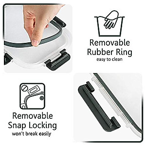 MCIRCO 36oz Glass Meal Prep Containers set of 5 and Glass Food Storage Containers Set