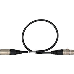 SESCOM Canare Star-Quad Microphone Cable 3-Pin XLR Male to Female 6 Foot - Black