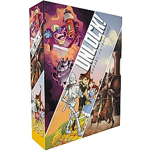 UNLOCK! Secret Adventures Card Game - Escape Room-Inspired Cooperative Adventure, Fun Family Game for Kids and Adults, Ages 10+, 1-6 Players, 1 Hour Playtime, Made by Space Cowboys