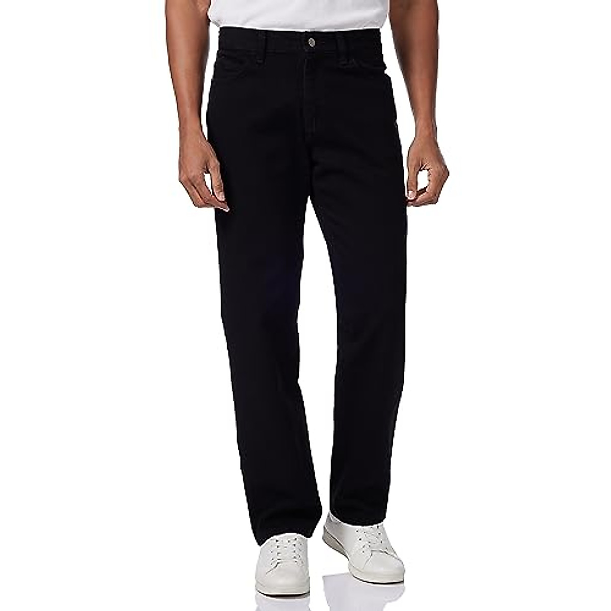 Lee Men's Relaxed Fit Straight Leg Jean, Double Black, 28W x 30L