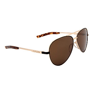 Tifosi Optics Shwae Aviator Sunglasses (Midnight Gold, Brown)