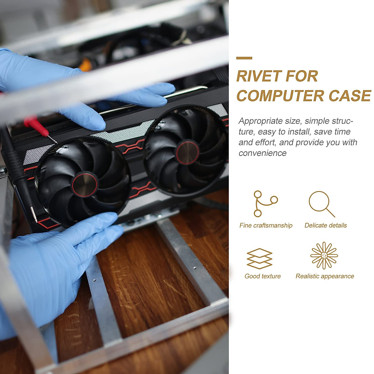 SOLUSTRE 40 pcs Shock-absorbing nails Fan Mounting Pin Absorption Pin computer fans case fans Vibration Reducing Fan Mounting Noise Absorption Rivet Computer Components screw Chassis