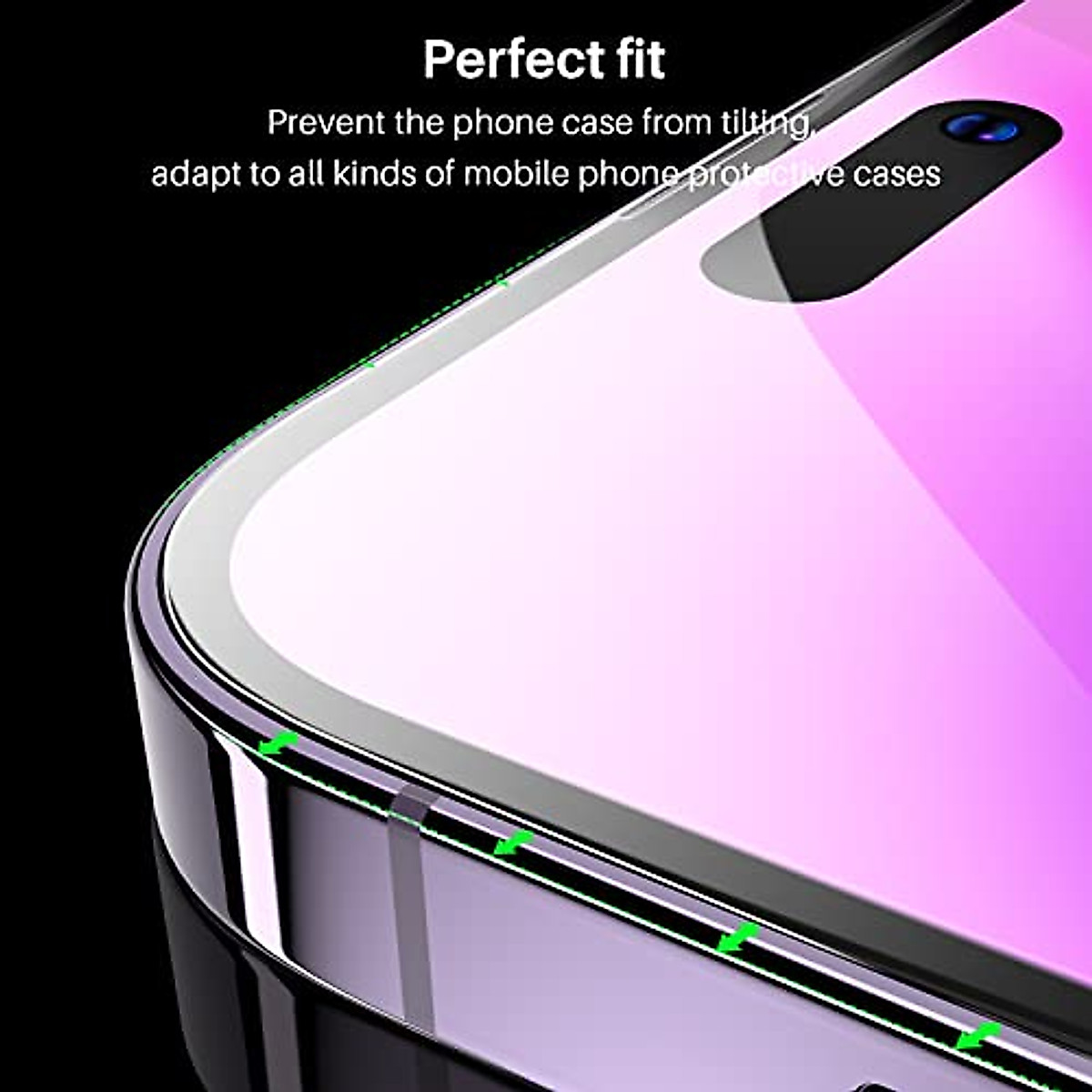 TOZO Compatible for iPhone 14 Pro Max Screen Protector 6.7 inch 3 Pack Premium Tempered Glass 0.26mm 9H Hardness 2.5D Film Easy Install 6.7 inch