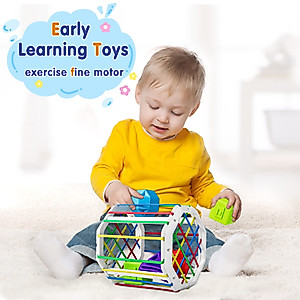 Ouji Baby Toys 6 to 12-18 Months Girl Gifts,Montessori Toys for 1 Year Old Boy Girl Gifts,Shape Sorter Sensory Toys for Toddlers 1-3,Birthday Baby Gifts for 6-12 Months Boy Toddler Girl Toys Age 1-2