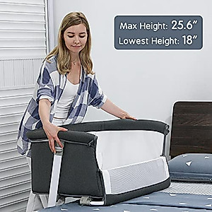 RONBEI Bassinet for Baby, Baby Bassinet Bedside Sleeper Bedside Bassinet Baby Crib for Newborn/Infants/Baby Boy/Baby Girl