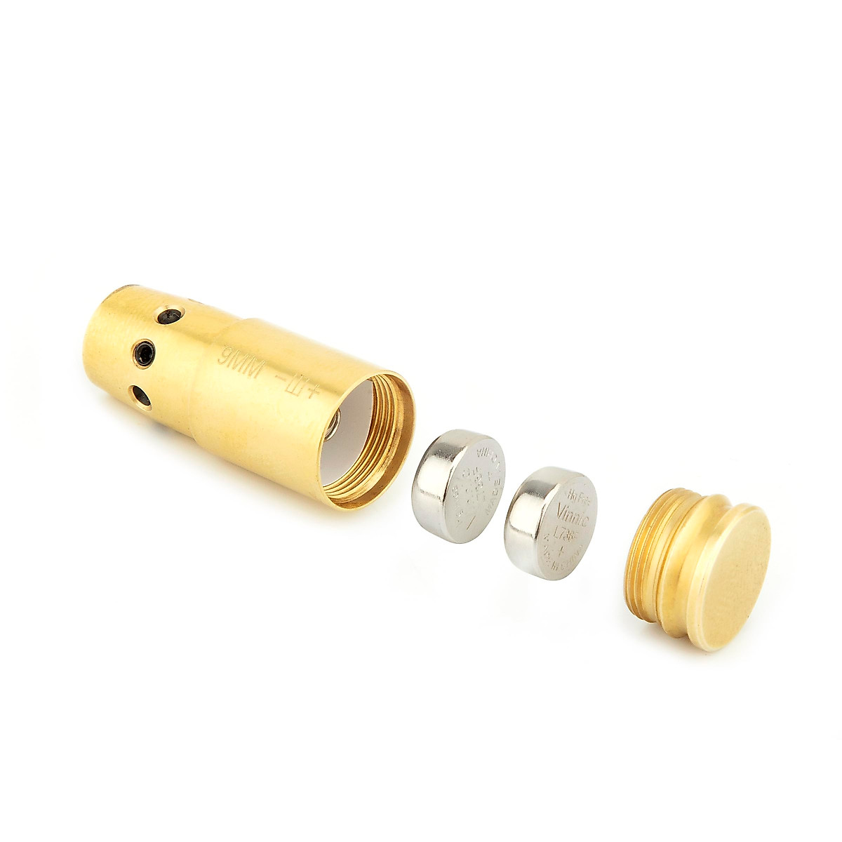 Upgraded Laser Bore Sight for .9MM, Hunting Red Dot Boresighter with 6 Batteries (3 Set)