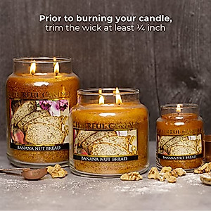 A Cheerful Giver — Banana Nut Bread - 24oz Large Scented Candle Jar with Lid - Cheerful Candle - 135 Hours of Burn Time, Christmas Gift for Women, Brown