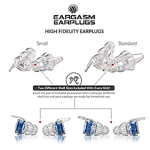 Eargasm High Fidelity Earplugs for Concerts Musicians Motorcycles Noise Sensitivity Conditions and More (Premium Gift Box Packaging) (Blue)