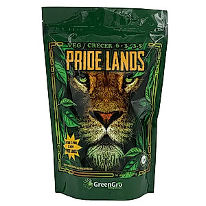 Pride Lands Veg & Bloom - Organic Advanced Nutrients Blend with Mycorrhizae/Rapid Vegetative Growth & Root Development/Contains Biochar/pH Buffer/Compost Teas/Hydroponics Nutrients (2 lb)