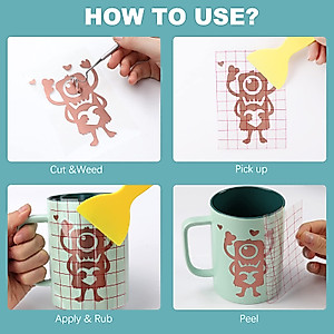 HTVRONT Rose Gold Metallic Vinyl - 12" x 10FT Matte Rose Gold Vinyl for Cricut - Easy to Weed & Transfer Rose Gold Permanent Vinyl Roll