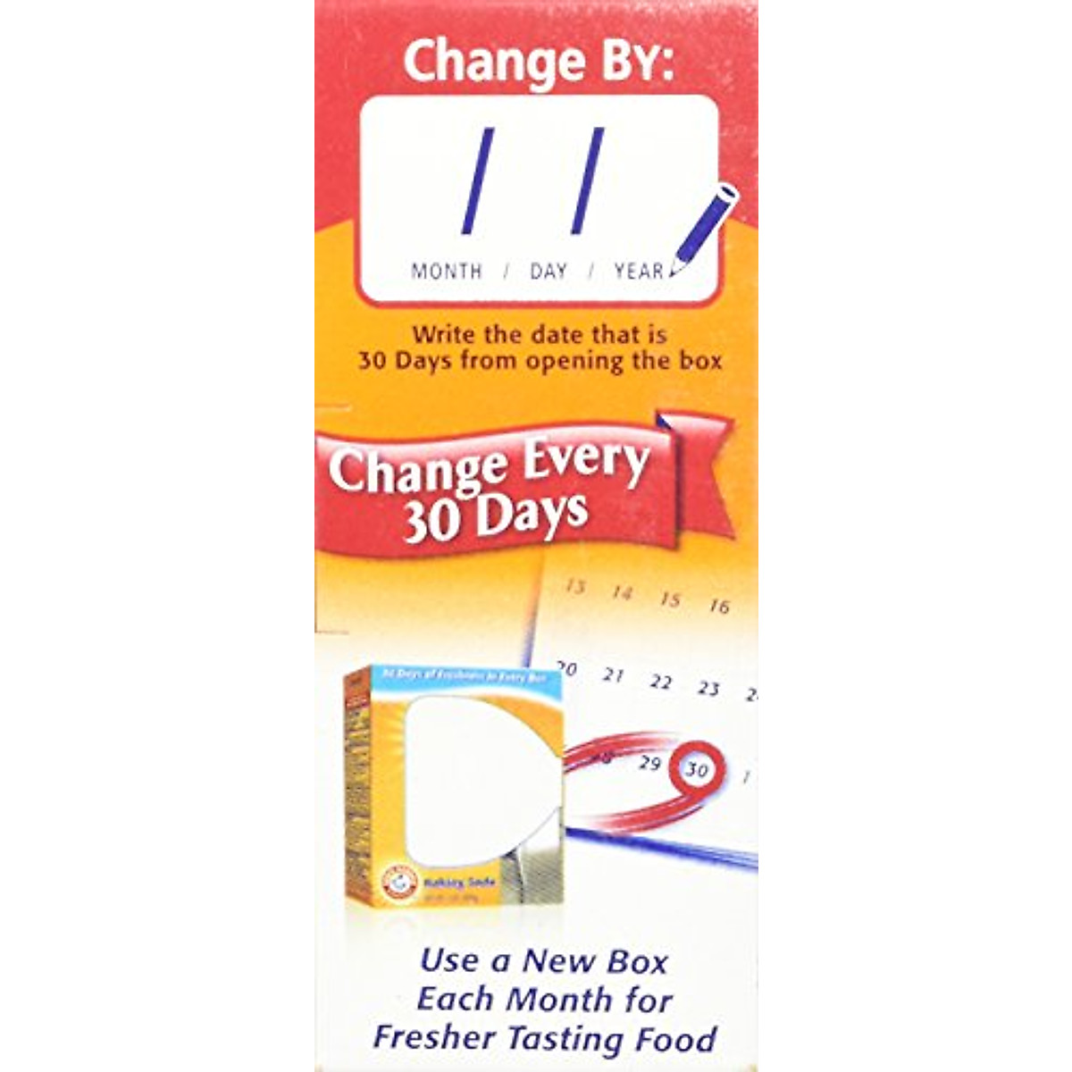 Arm & Hammer Fridge-N-Freezer Baking Soda Odor Absorber, 14 Ounces (Pack of 6)