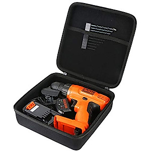 Khanka Hard Storage Case Replacement for BLACK+DECKER LDX120C/LD120VA Cordless Drill/Driver(Only Case）