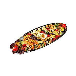 24”x16” Polished Stainless Steel Oval Serving Platter - Ideal for Parties - Dishwasher Safe - Holds up to 22 LB Uncarved Bird or Easter Ham