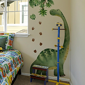 NXUEBDU Large Dinosaur Wall Decals for Boys Bedroom Dino Footprints Wall Stickers Peel and Stick Baby Toddler Kids Room Wall Decor Murals for Nursery Daycare Classroom Decoration (KL-BM2063)