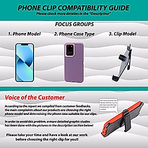 WallSkiN 2 Pack Replacement Belt Clip Holster for Samsung Galaxy S21 OtterBox Defender Series Case | Clip for Belt Holder (Case Not Included)