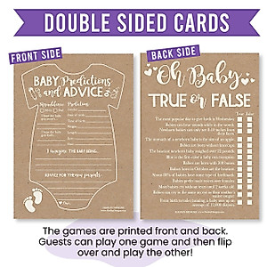 50 Rustic Baby Prediction And Advice Cards, Trivia Games, etc, 25 Baby Animal Matching, Nursery Rhyme Game - 6 Double Sided Cards Baby Shower Games Funny, Baby Shower Ideas Baby Sprinkle Games