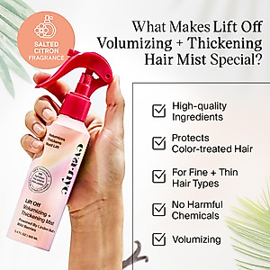 "EVANYC Lift Off Volumizing + Thickening Hair Mist, 5.4 Fl Oz -Styling Sprays for Fine , Long-Lasting Volume, Vegan, GMO, Sulfate,Paraben, Cruelty-Free"