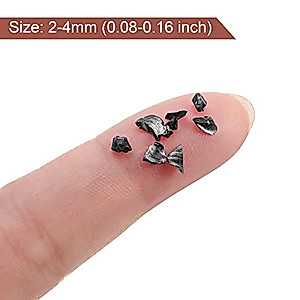 uxcell 20g Crushed Glass Chips, 2-4mm Irregular Metallic Chunky Glitter Glass for Craft DIY Jewelry Vase Filler Epoxy Resin Decoration Black