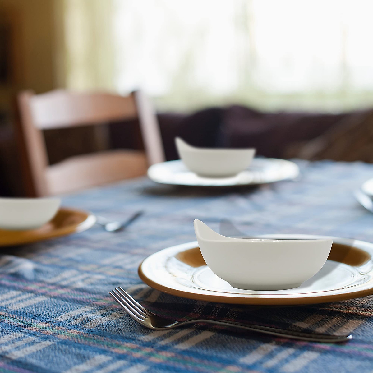 Needzo White Melamine French Onion Soup Bowls, Microwave Safe Bowl for Soups, Stews, Chilis, Baked Beans, and More, Set of 2