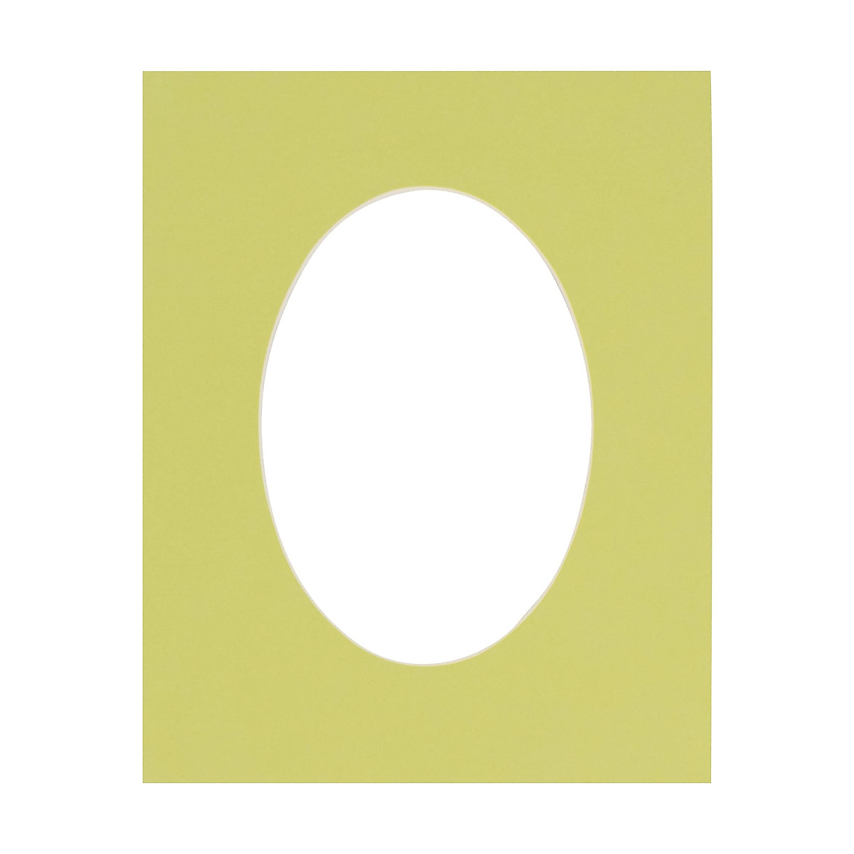 CountryArtHouse Pistachio Green Acid Free 16x20 Oval Picture Frame Mat with White Core Bevel Cut for 8x10 Pictures - Fits 16x20 Frame - Pack of 1 Matboard
