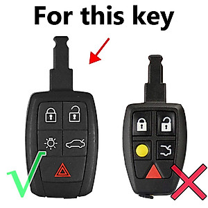 5 Buttons Silicone Key Case Fob For Volvo XC90 C70 S60 D5 V50 S40 C30 Keyless Remote Key Cover Shell Skin Holder Key Sleeve Protector