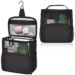 Conliga Portable Shower Caddy ， (Updated Version, Full Size Bottle Compatible), Hanging Toiletry Bag， Large Capacity，Water-resistant Easy Dry