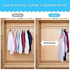 80 PCS Black Clothes Hanger Connector Hooks， Plastic Mini Cascading Hooks Organizer for Stack Clothes Space Saving for Closet Heavy Duty, Black