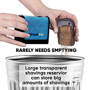 PowerMe Electric Pencil Sharpener - Battery Operated, for Home, Office, School, Artist, Students – Ultra Portable Automatic Pencil Sharpener, ideal for No. 2 And Colored Pencils (Drawing, Coloring)