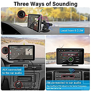 Carpuride 2023 Newest Wireless Apple Carplay & Android Auto,7 Inch Full HD Touch Screen Portable Car Radio Receiver,Car Stereo with Mirror Link, Google, Bluetooth