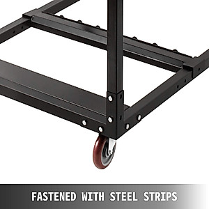 Happybuy Chair and Table Dolly Folding Table Cart Table Cart with Heavy Duty Steel Folding Table Storage Rack Table Trolley Desk Dolly Folding Chair Dolly for Party 12 Tables Capacity