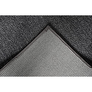 Furnish my Place Abstract Contemporary Stripes Modern Plush Two Tone High Low Pattern Rug, Abstract Rug, Pet-Friendly Rug, Contemporary Rug, Made in USA - Easy Fit Light Grey, 18" x 36" Half Round