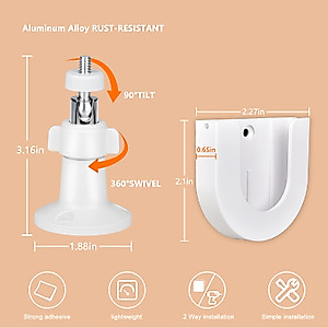 Strong Adhesive Wall Mount for Ring Camera&Stick Up Cam Battery,Indoor Outdoor Mount Bracket for Arlo Pro/Pro 2/Pro 3/Ultra/Ultra 2,Ring indoor Cam, eufyCam E/2C