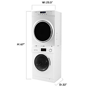 Equator 110V Comp. Laundry Centre 1.6 cf Washer+Vented 3.5 cf Sensor/Refresh Dry